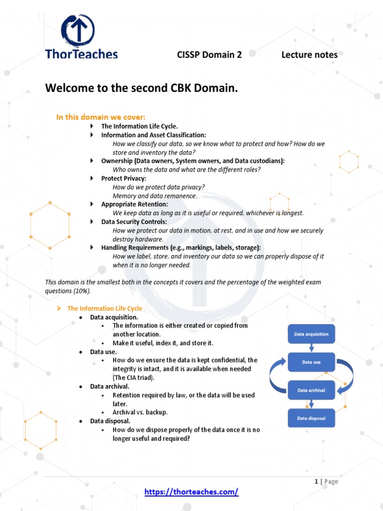 CISSP Domain 2: Data Security Essentials | PDF | Random Access Memory | Read Only Memory