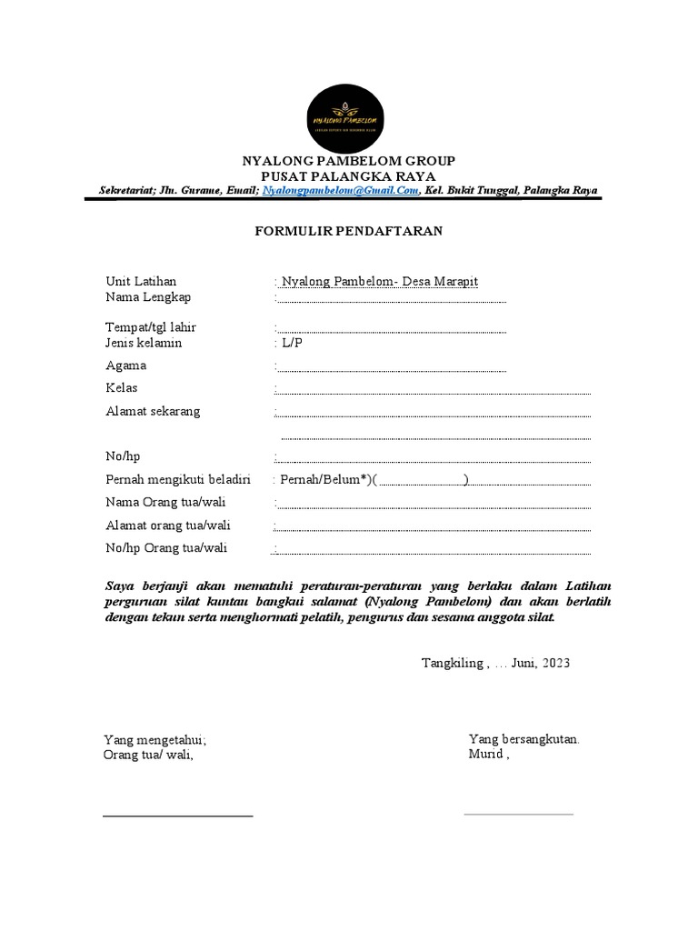 Formulir NP Marapit | PDF