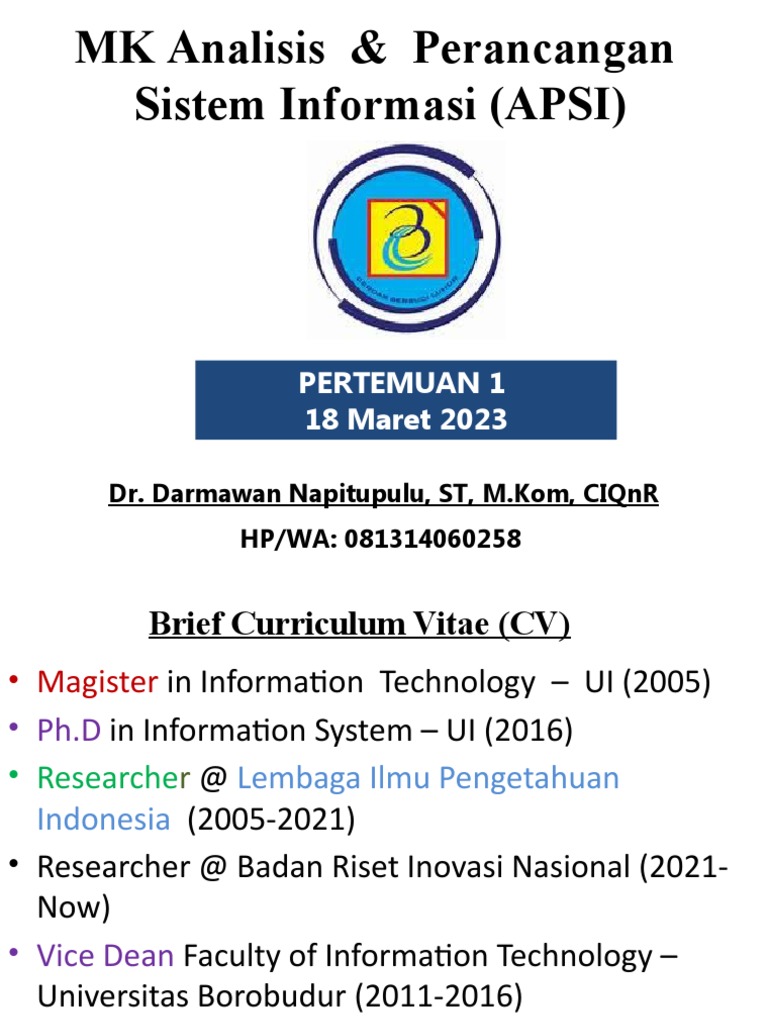 Pertemuan 1 - APSI 2023 | PDF