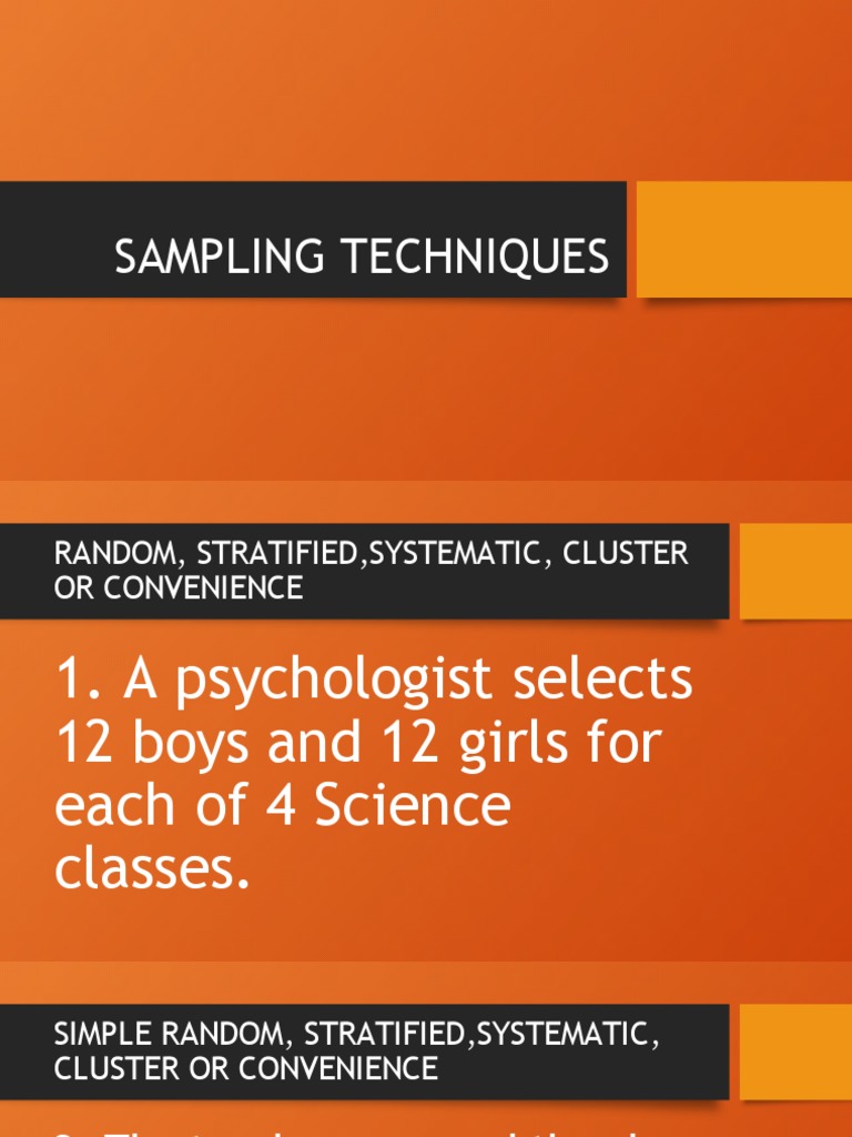 Sampling Techniques Explained | PDF
