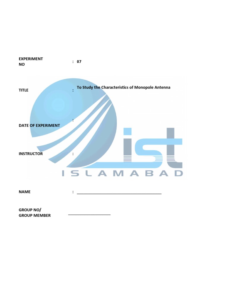 Lab 07 - Monopole | PDF