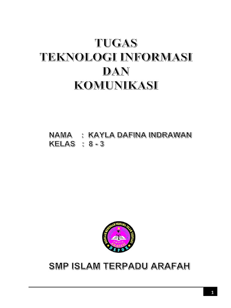 TUGAS TIK ALGORITMA DAN PEMROGRAMAN KAYLA DAFINA INDRAWAN KELAS 8-3 | PDF