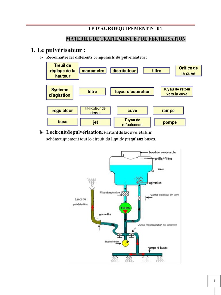 Topo TP 04 Pulverisation Et Epandage | PDF