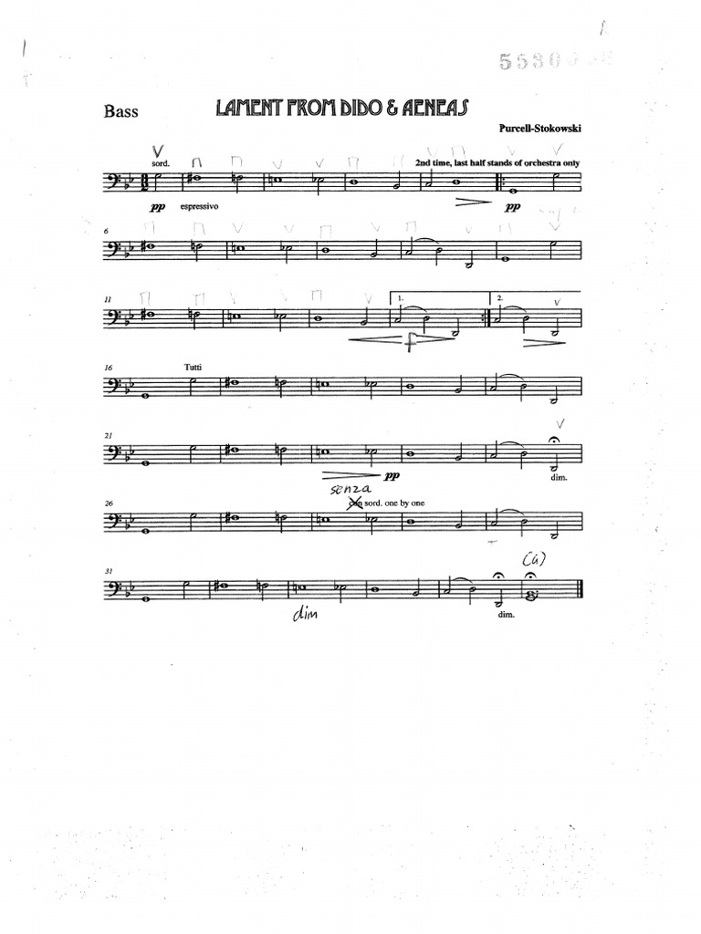 05. CB Purcell Lament from Dido and Aeneas | PDF