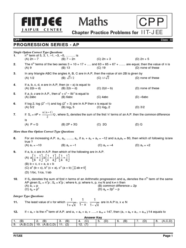 MATHS Progression Series | PDF