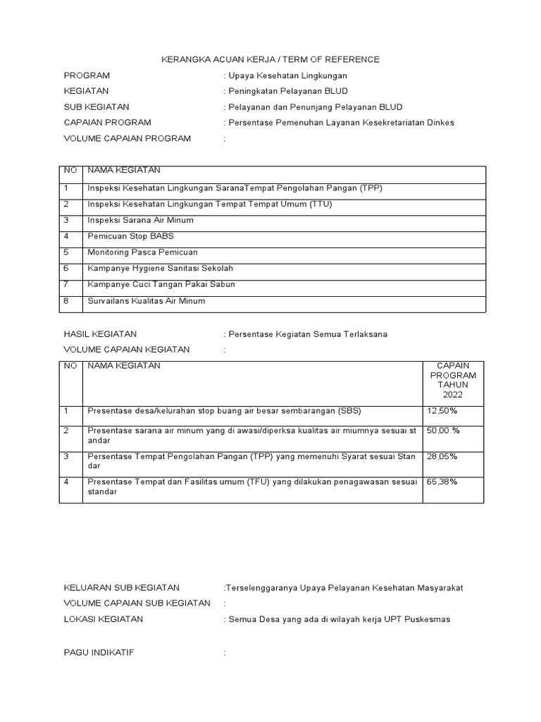Kak Kesling Tahun 2023 | PDF