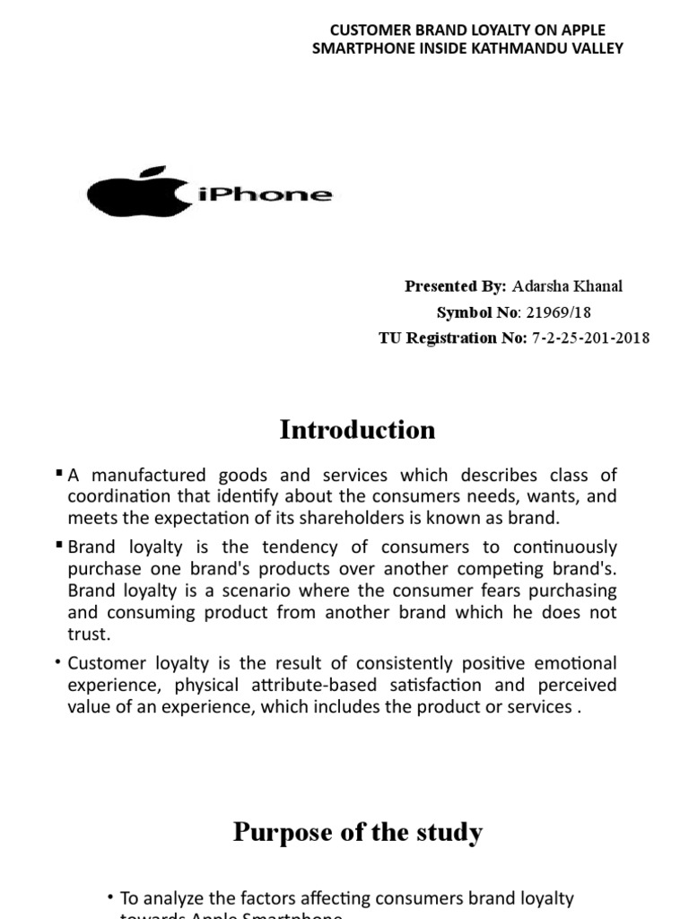 Apple Smartphone Brand Loyalty Study | PDF | Career & Growth | Business