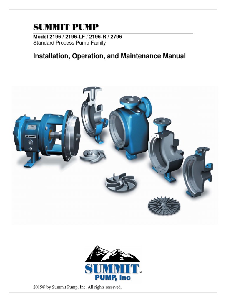 Manual-Summit - Pumps | PDF | Pump | Bearing (Mechanical)