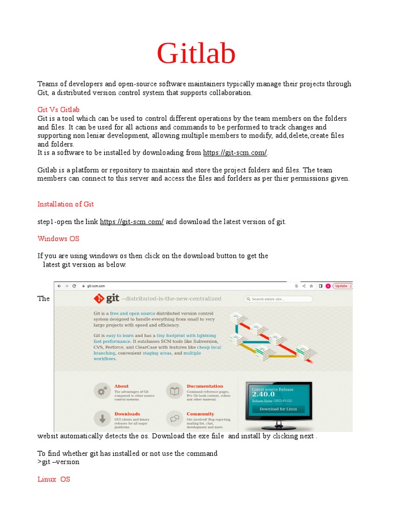 Git Vs Gitlab Pdf Installation Computer Programs Computer File 3923
