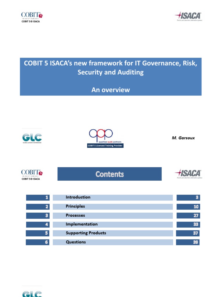Cobit 5 Isaca Cobit 5 Isacas New Framewo Pdf
