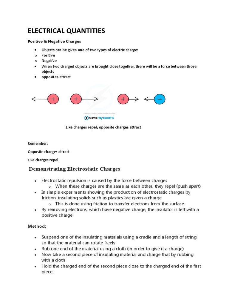 Electrical Quantities | PDF | Voltage | Series And Parallel Circuits