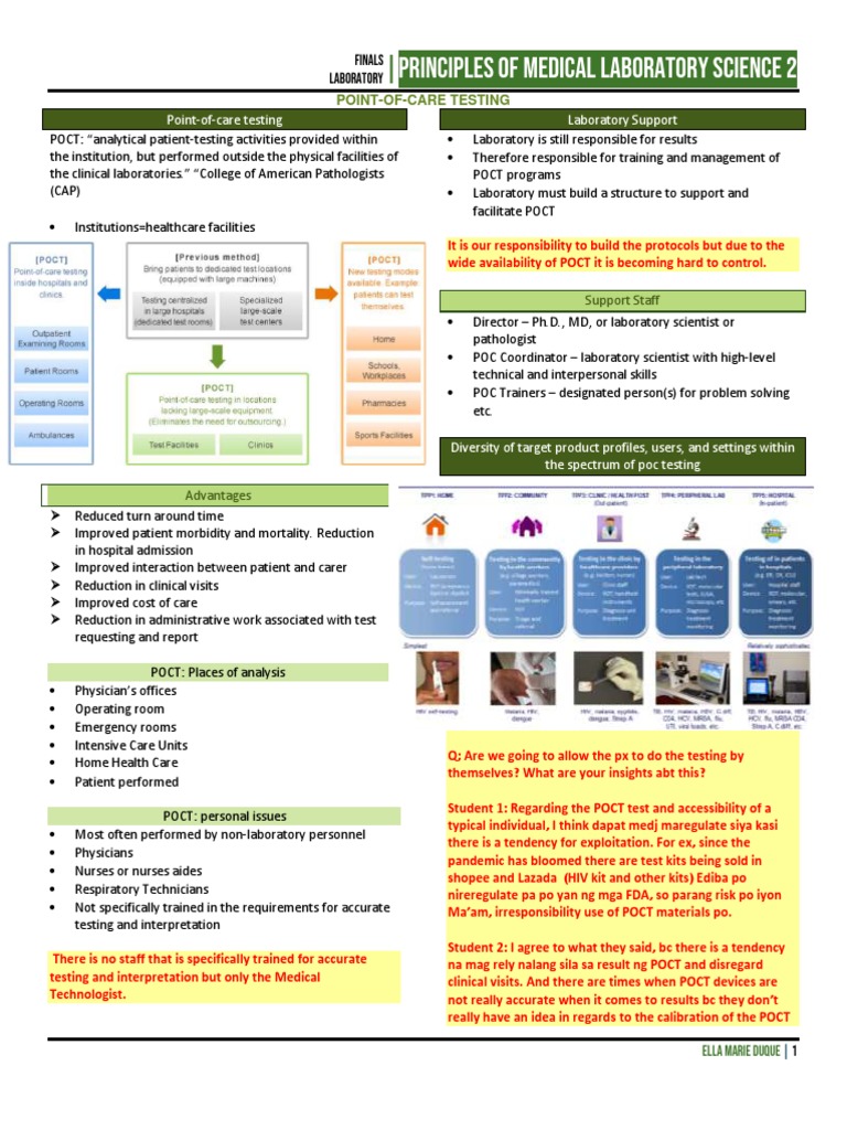 Lab Point of Care Testing | PDF