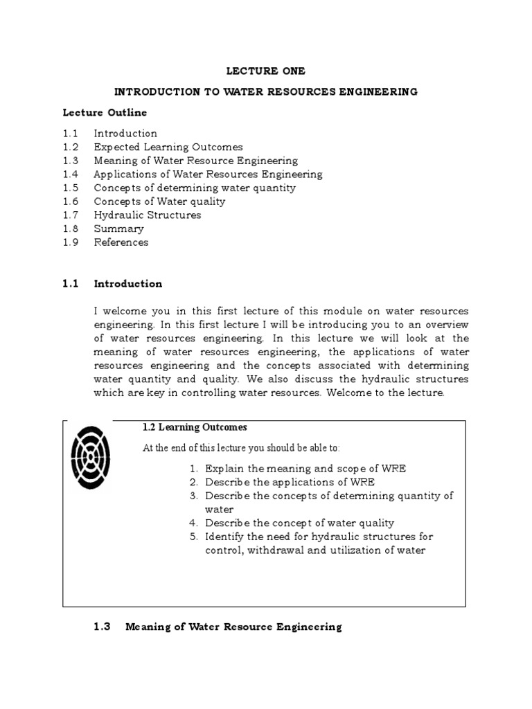 Ecv 502 Wre Lecture One | PDF