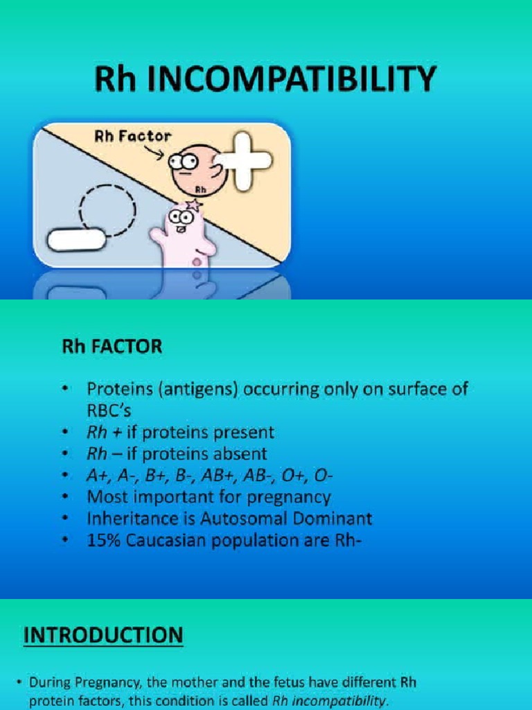 RH Incompatibility | PDF RH Incompatibility | PDF