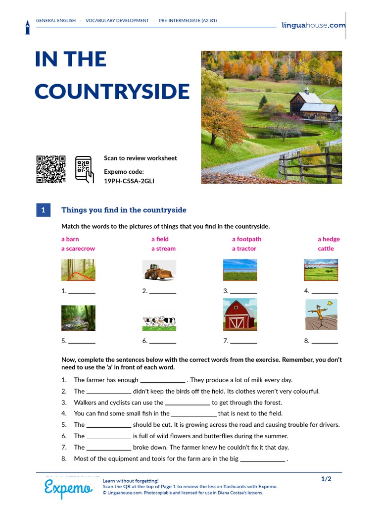 In The Countryside British English Student | PDF
