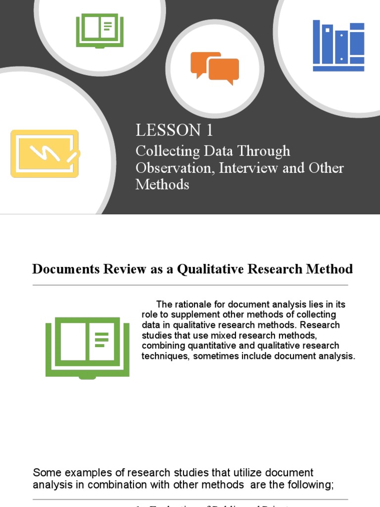 Collecting Data Through Observation, Interview and Other | PDF