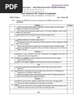 BME654B Renewable Energy Model Paper | PDF | Renewable Energy ...