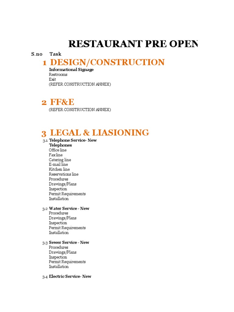 WESOL Restaurant Task Lists & Check List Complete With Samples v2003 ...