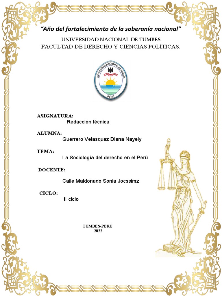 LA SOCIOLOGIA DEL DERECHO EN EL PERÚ-Diana GV | PDF | Sociología ...
