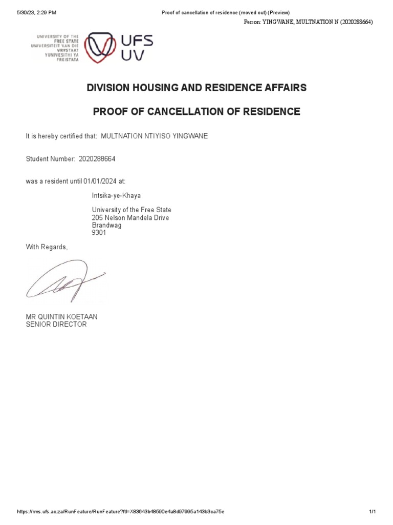 Proof of Cancellation | PDF