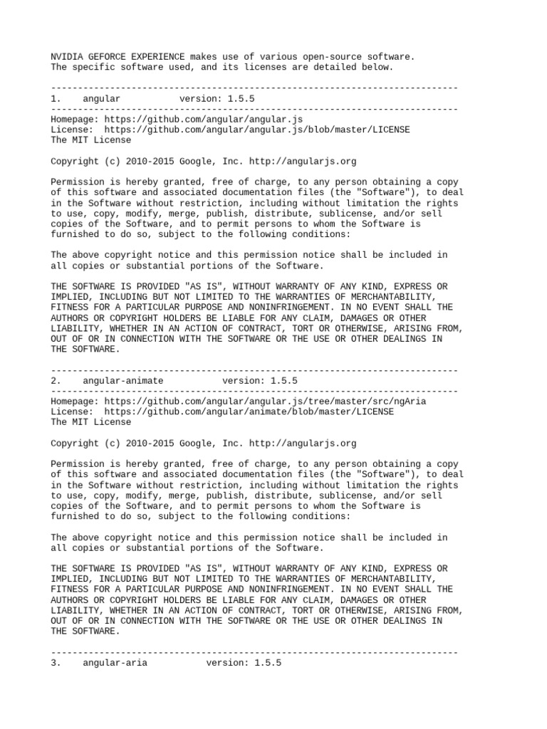 Gfe Oss Licenses | PDF