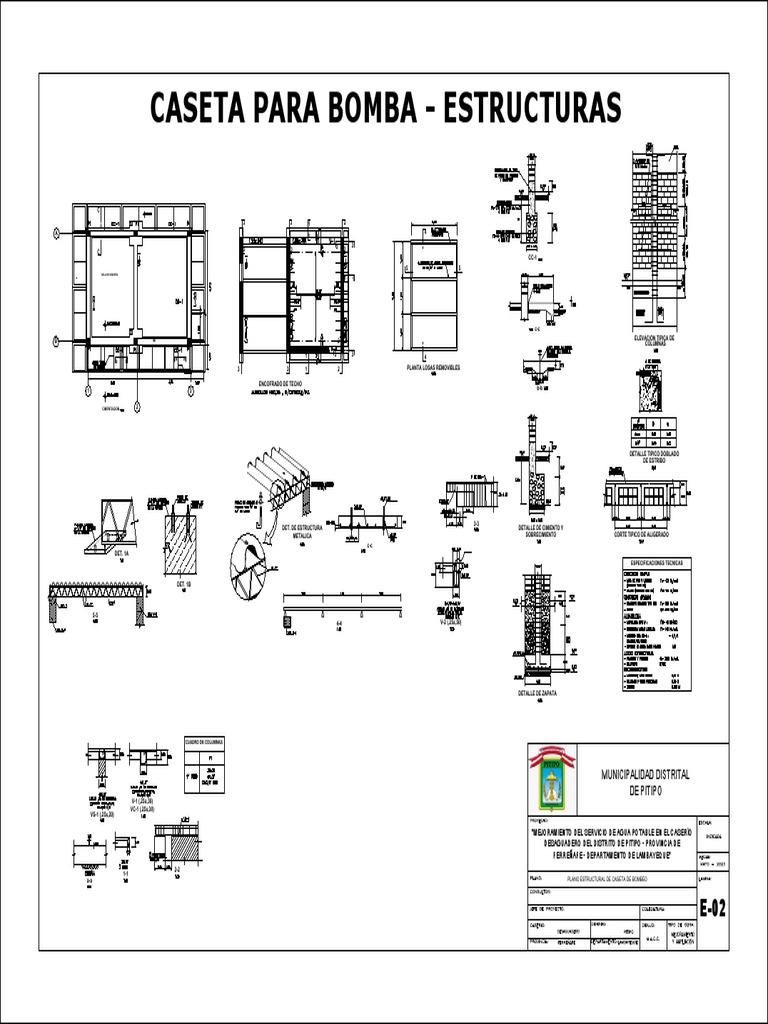 Caseta Estructural para Bomba de Agua | PDF