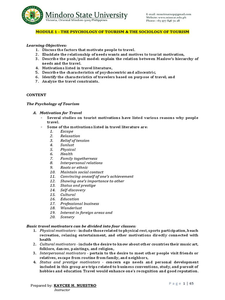 THC 121 Module 1-4 | PDF