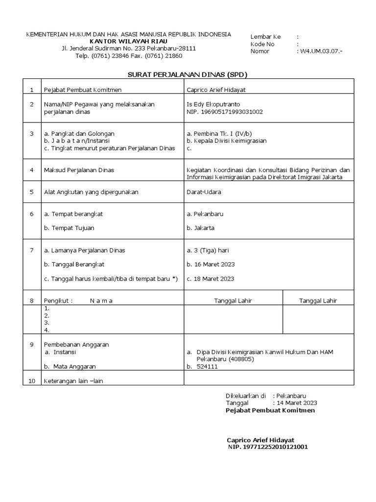 SPD Lembar Depan 2023 | PDF