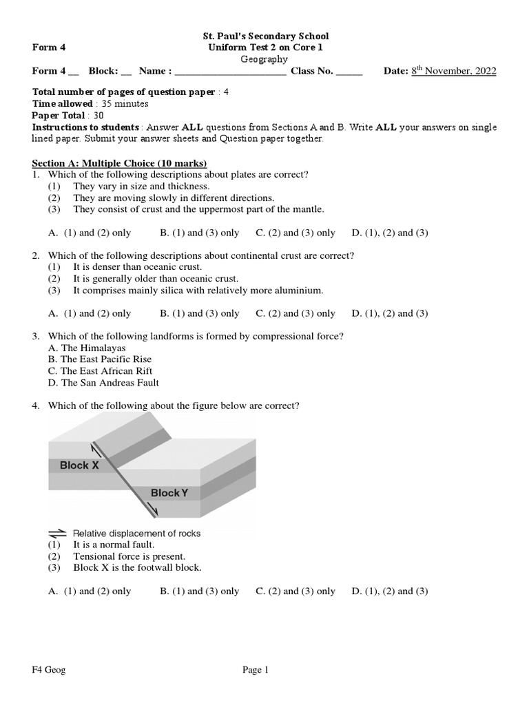 Geog Test | Download Free PDF | Earthquakes | Plate Tectonics