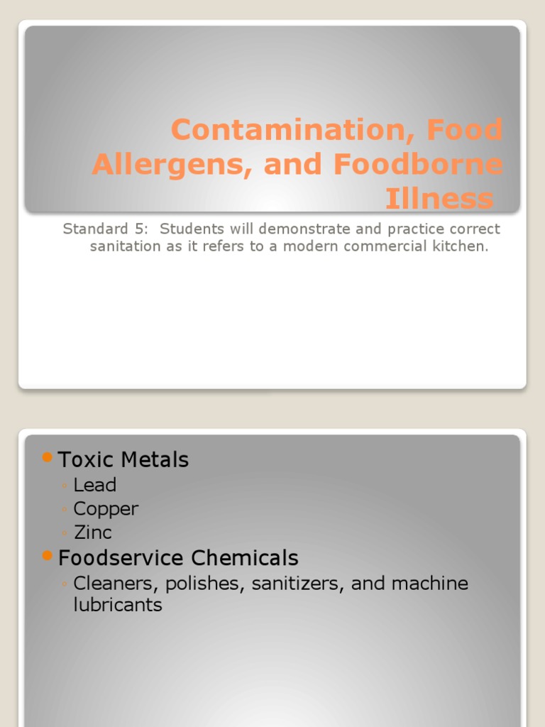 Food Safety: Contamination & Allergens | PDF