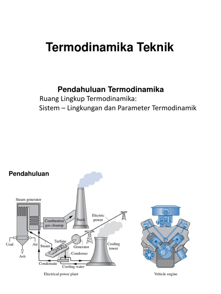 Termodinamika Teknik - 1. Pendahuluan - Parameter Termodinamika | PDF