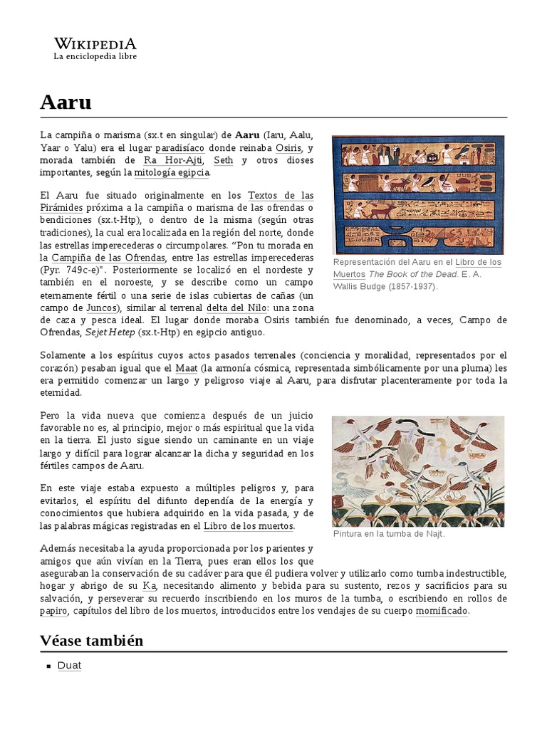 Aaru: Paraíso Egipcio y Juicio del Alma | PDF
