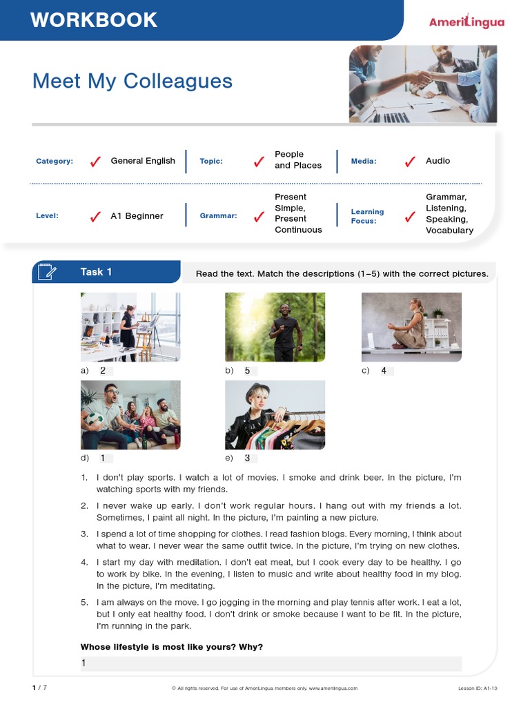 Beginner English Workbook | PDF | Linguistics