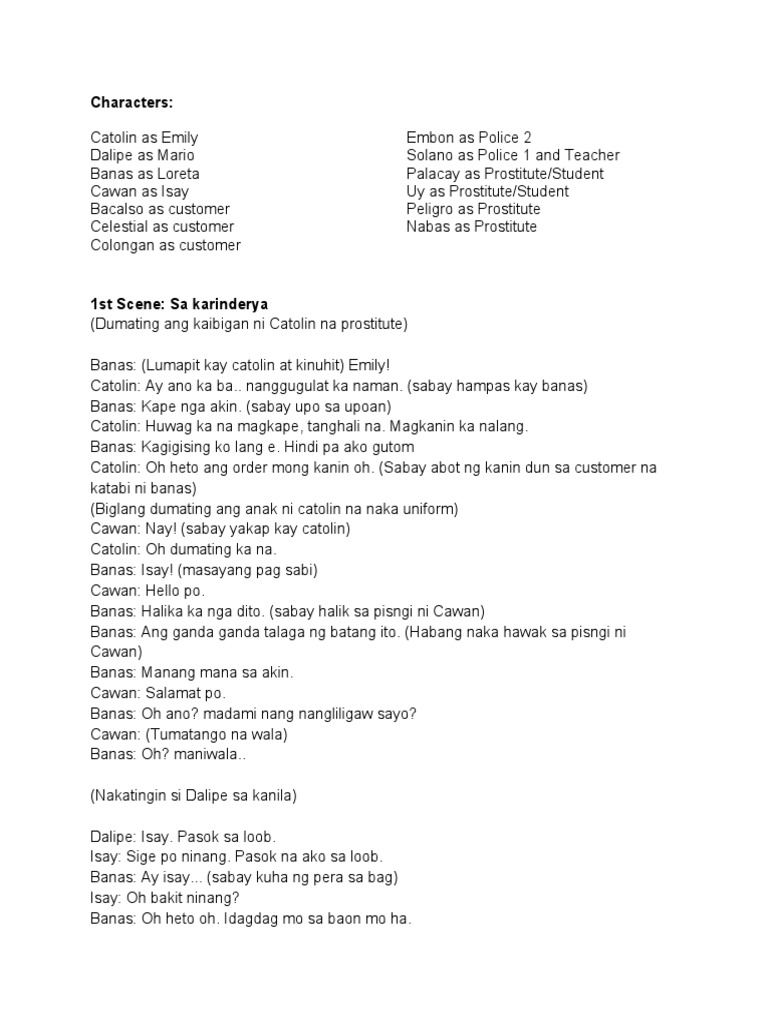 Final Script (Prostitute) | PDF