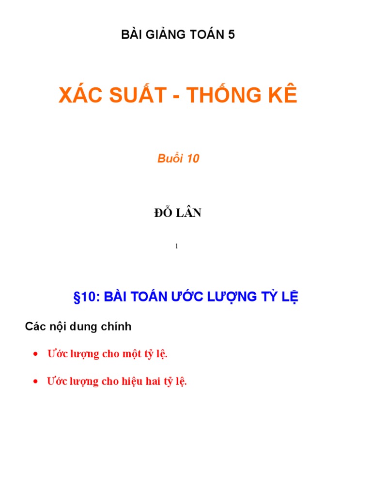 Bai Giang Toan 5 - Buoi 10 | PDF