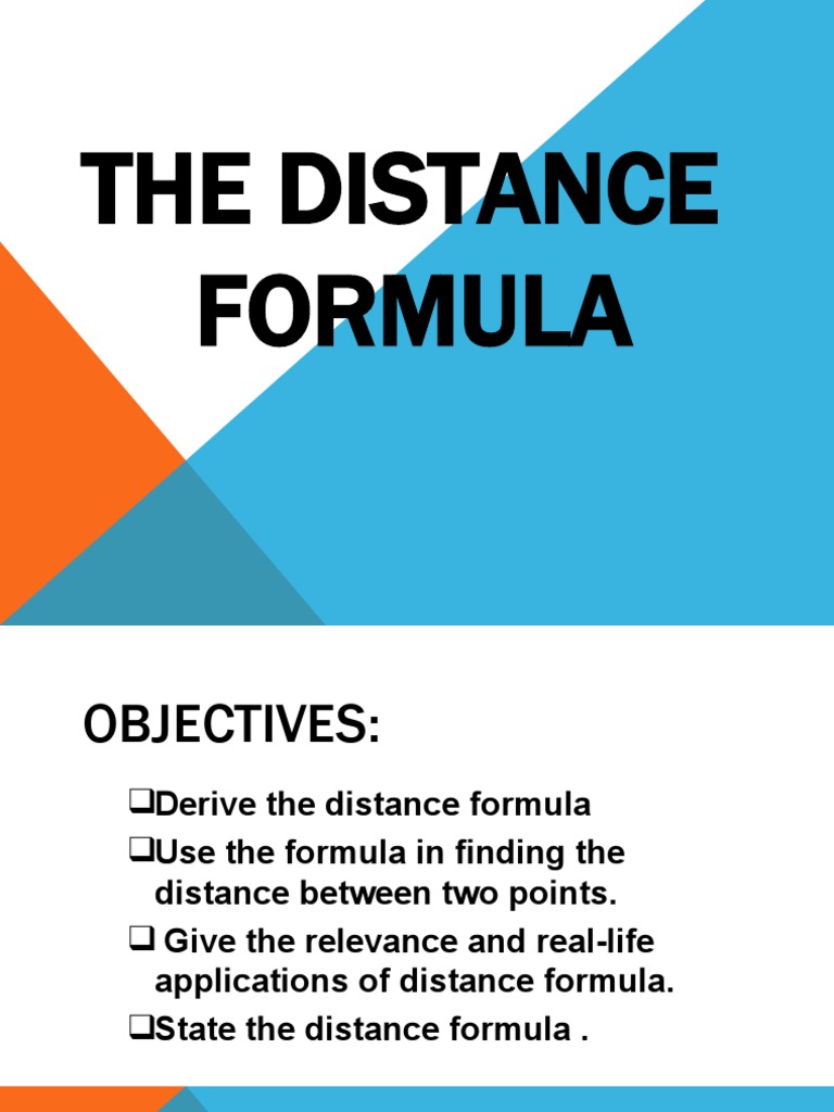 Distance, Midpoint Formula | PDF