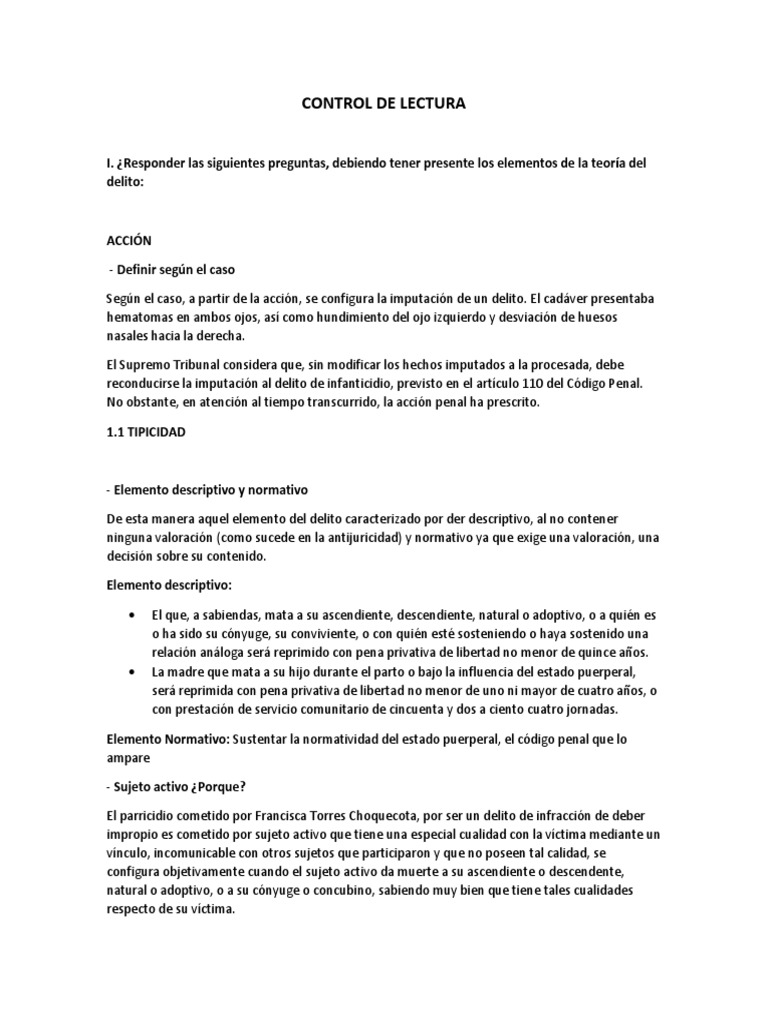 Control de Lectura | PDF