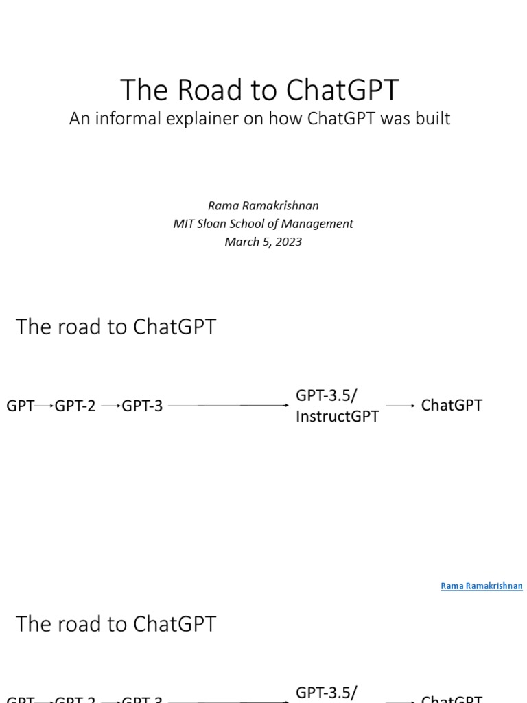 The Road To ChatGPT An Informal Explainer 1683000313 | PDF | Systems ...