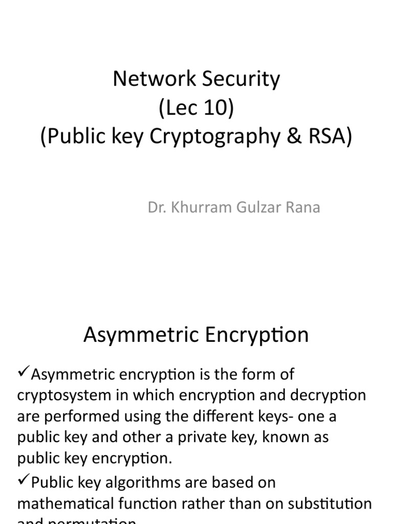 Network Security Lec 10 | PDF