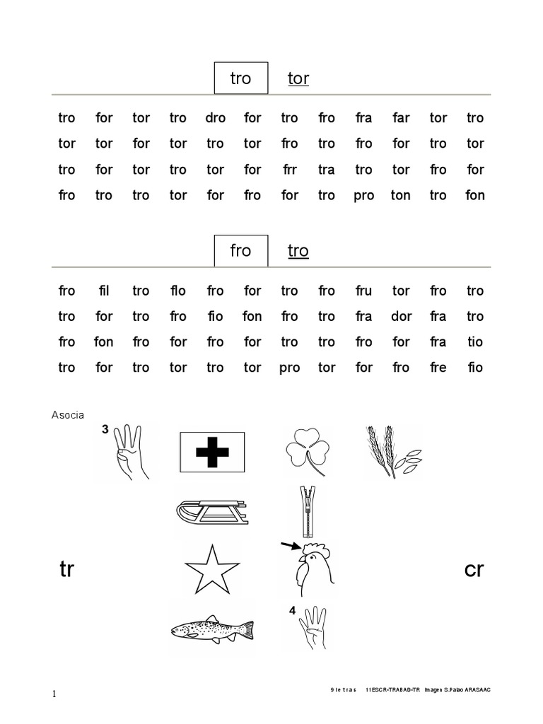 Juegos de palabras con "tr" | PDF | Naturaleza