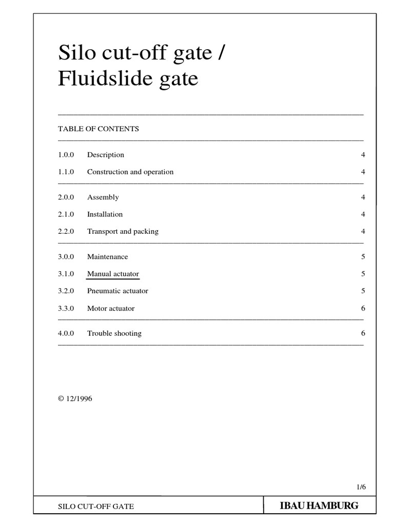 01-Silo Cut-Off Gate | PDF | Actuator | Pneumatics