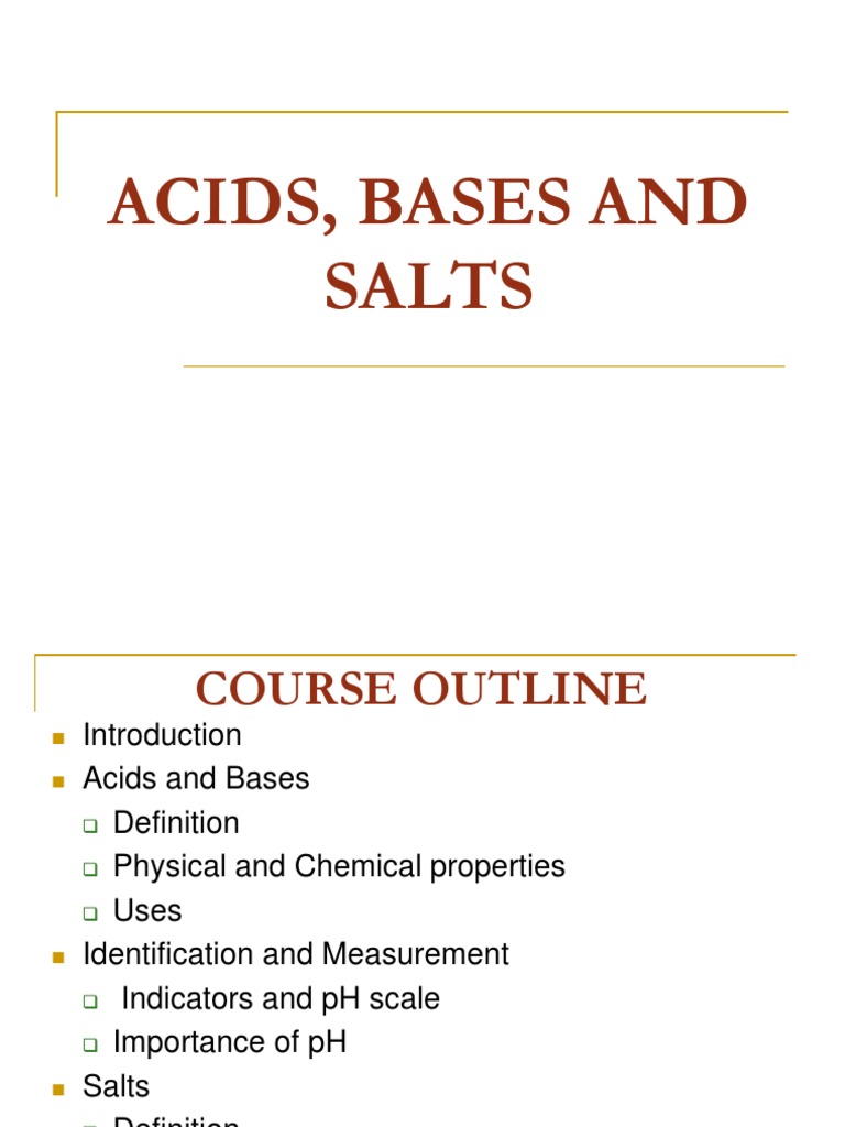 Chapter 7 - Acids Bases Salts | PDF