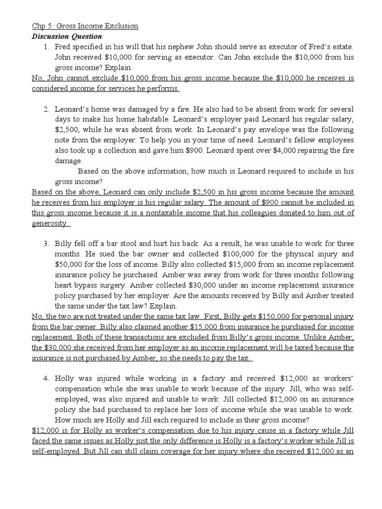 Homework (AC 423) CHP 5&6 - Loh Yi Cheng | PDF | Income Tax In The ...