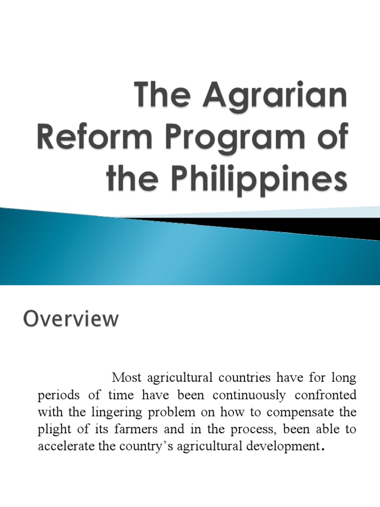 The Agrarian Reform Program of The Philippines | PDF