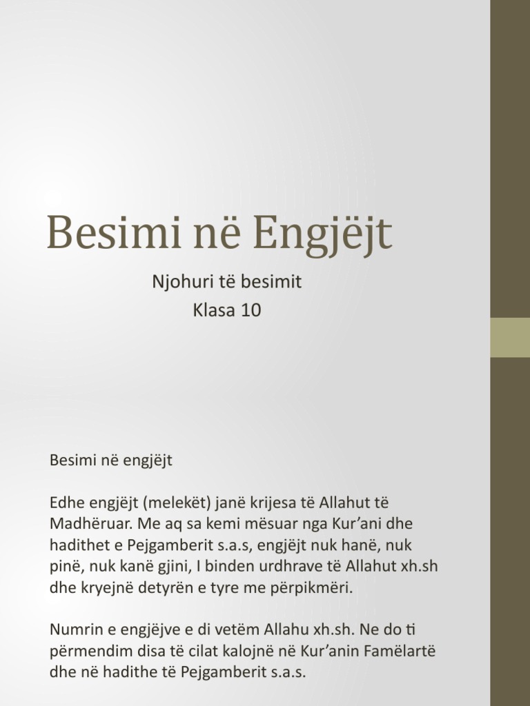 Besimi Ne Engjejt | PDF