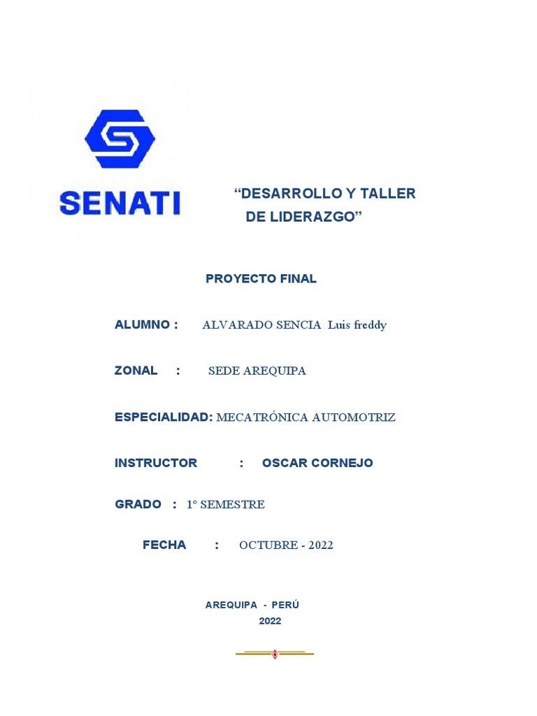 Caratula Senati | PDF