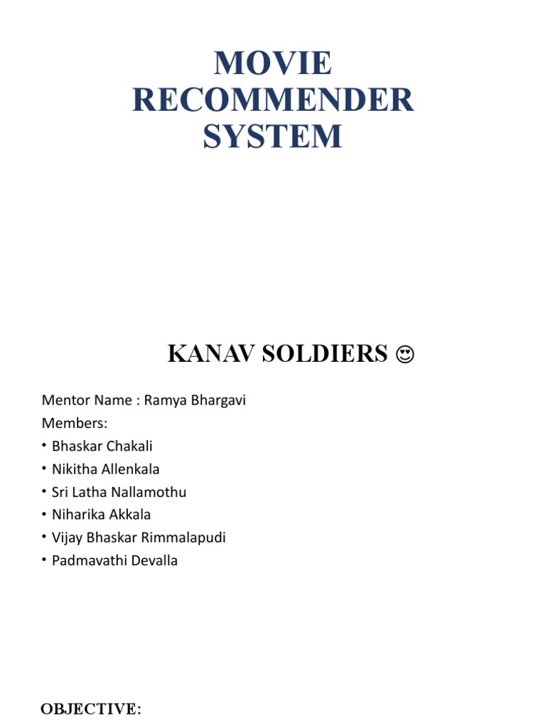 Movie Recommender System | PDF