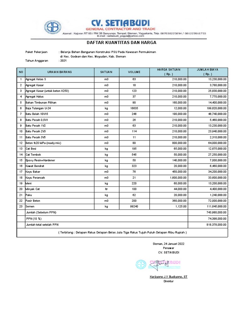 Material Jalan Semarang | PDF