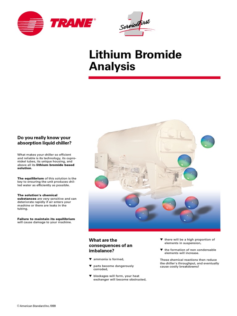 Trane Lithium Bromide | PDF | Chemical Equilibrium | Applied And ...