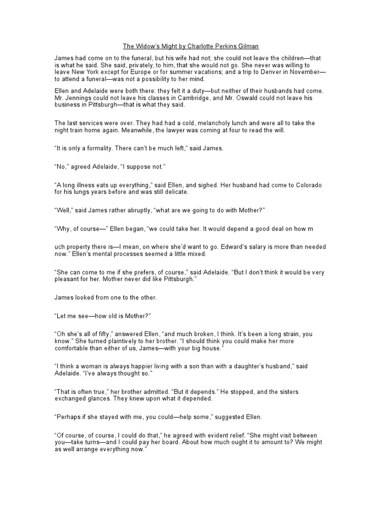 The Widow S Might Pdf